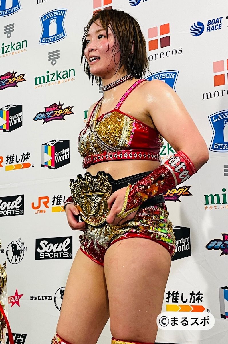 Sareeeが宿敵・朱里からIWGP女子王座奪取！